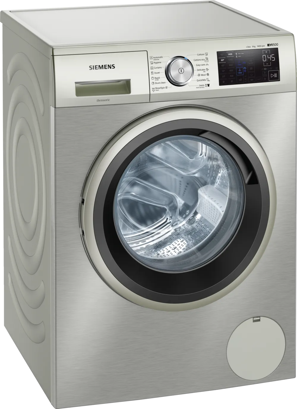 Siemens WM14T69XZA iQ500 9kg Silver i-Dos Front Loader Washing Machine ...